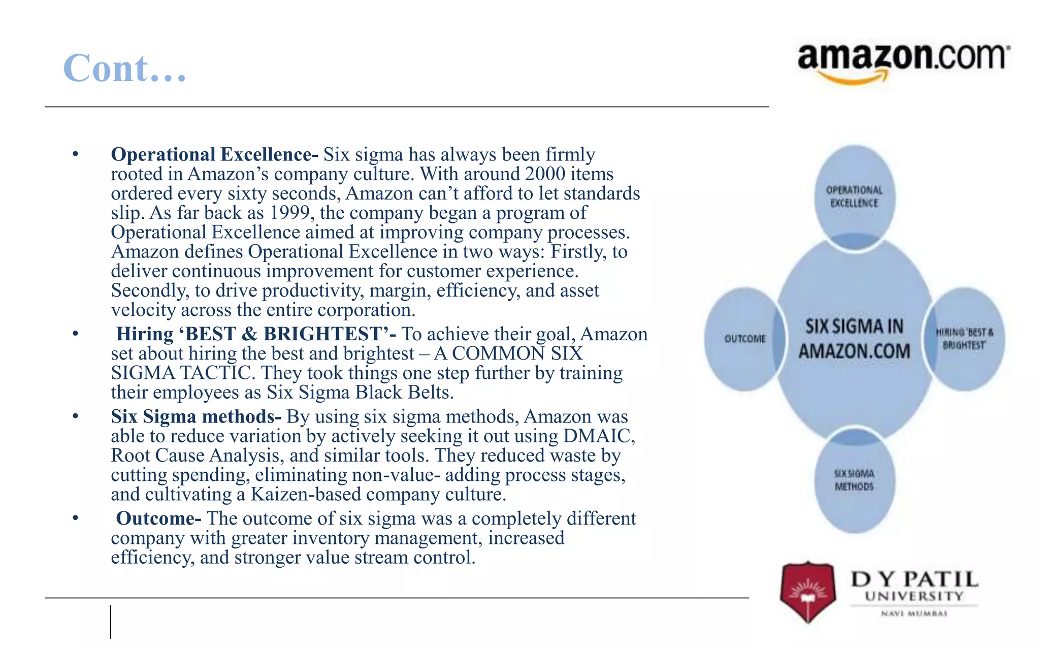 Six sigma amazon case study | PPT
