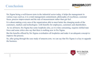 Six sigma amazon case study | PPT