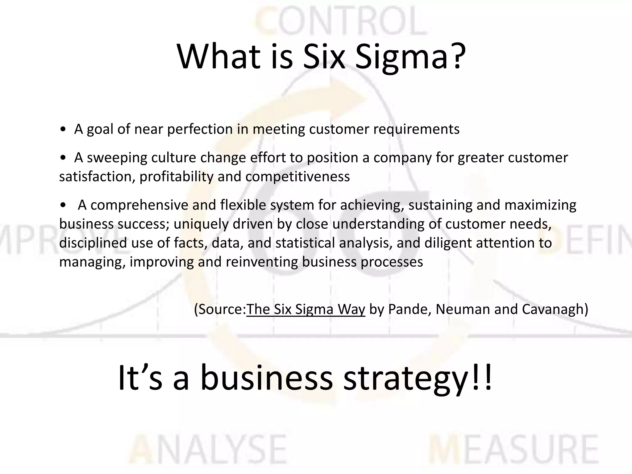 Six sigma and cost saving | PPTX