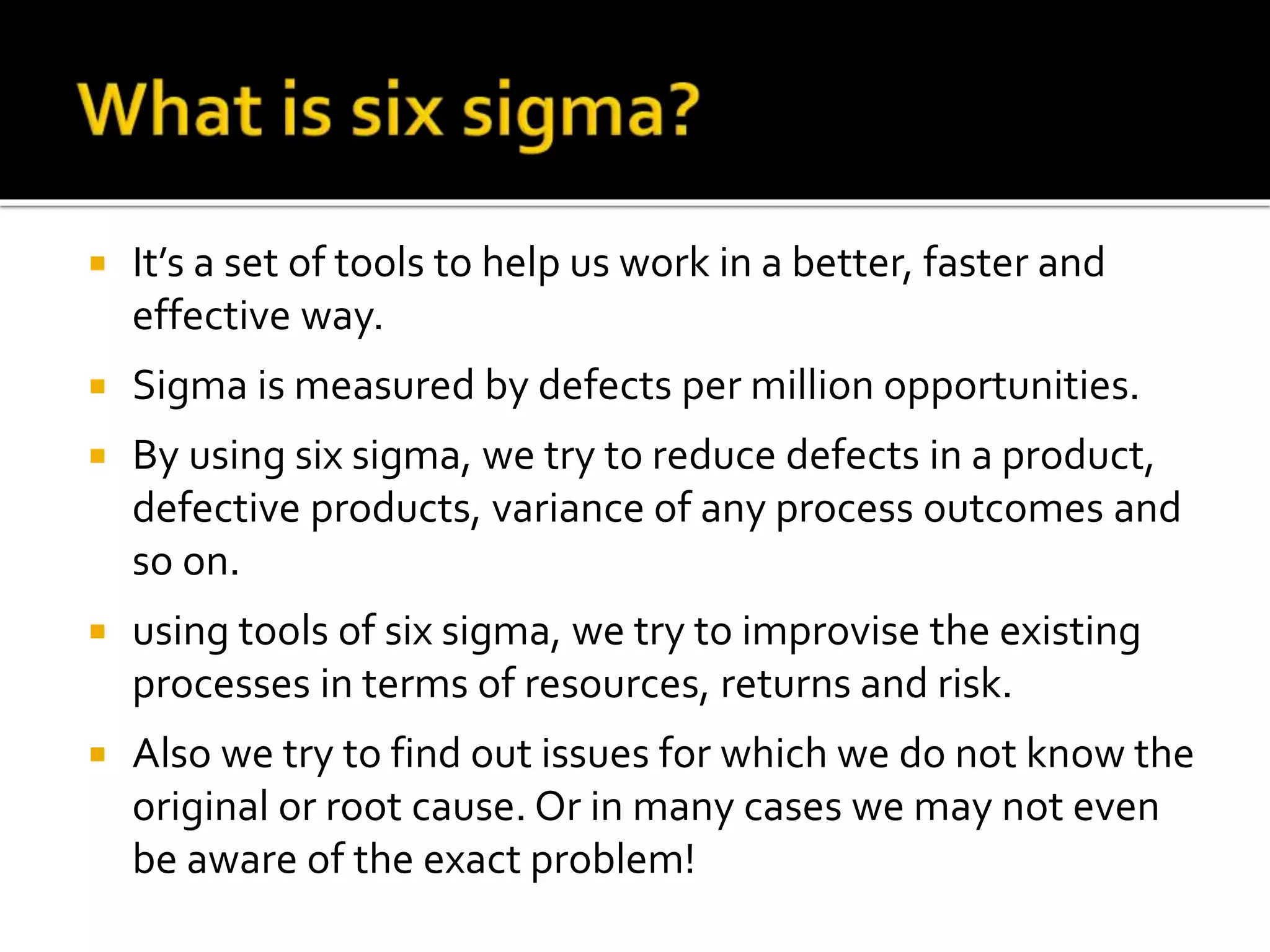 Six Sigma - An Introduction | PPT
