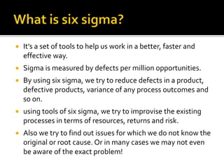 Six Sigma - An Introduction | PPT
