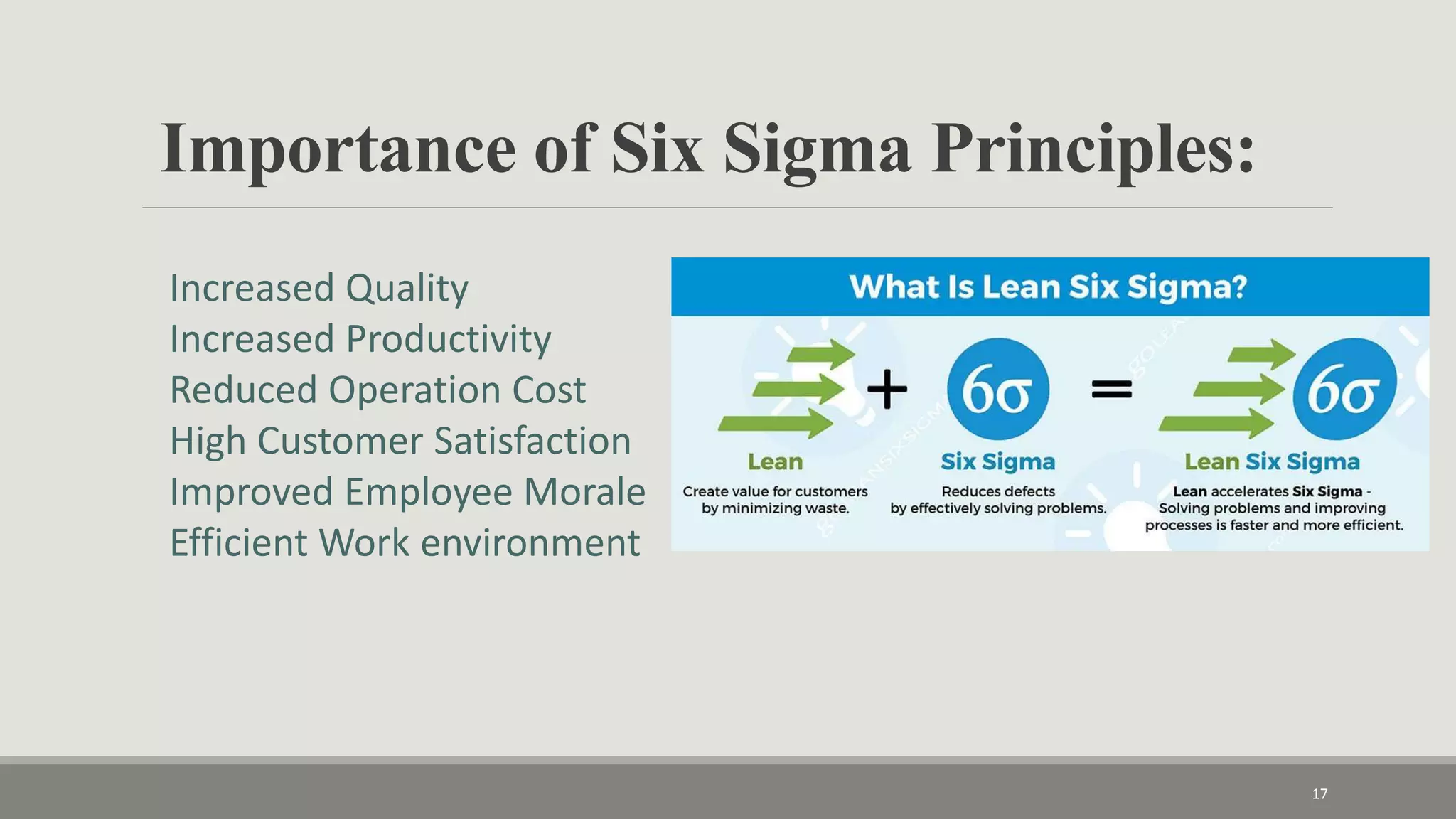 Six Sigma Principle and Methods | PPTX