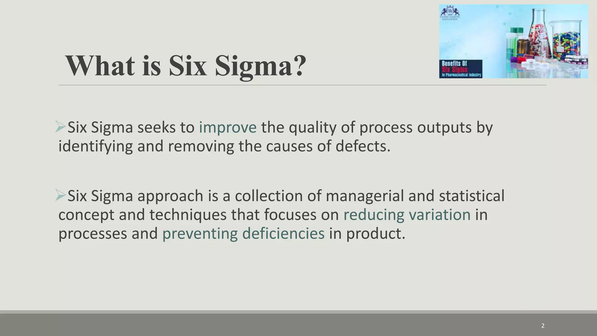 Six Sigma Principle and Methods | PPTX