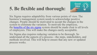 Six Sigma Principle and Methods | PPTX