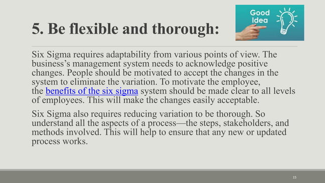 Six Sigma Principle and Methods | PPTX