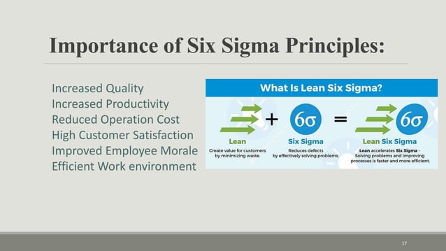 Six Sigma Principle and Methods | PPTX
