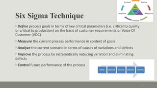 Six Sigma Principle and Methods | PPTX