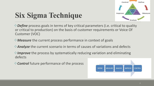 Six Sigma Principle and Methods | PPTX