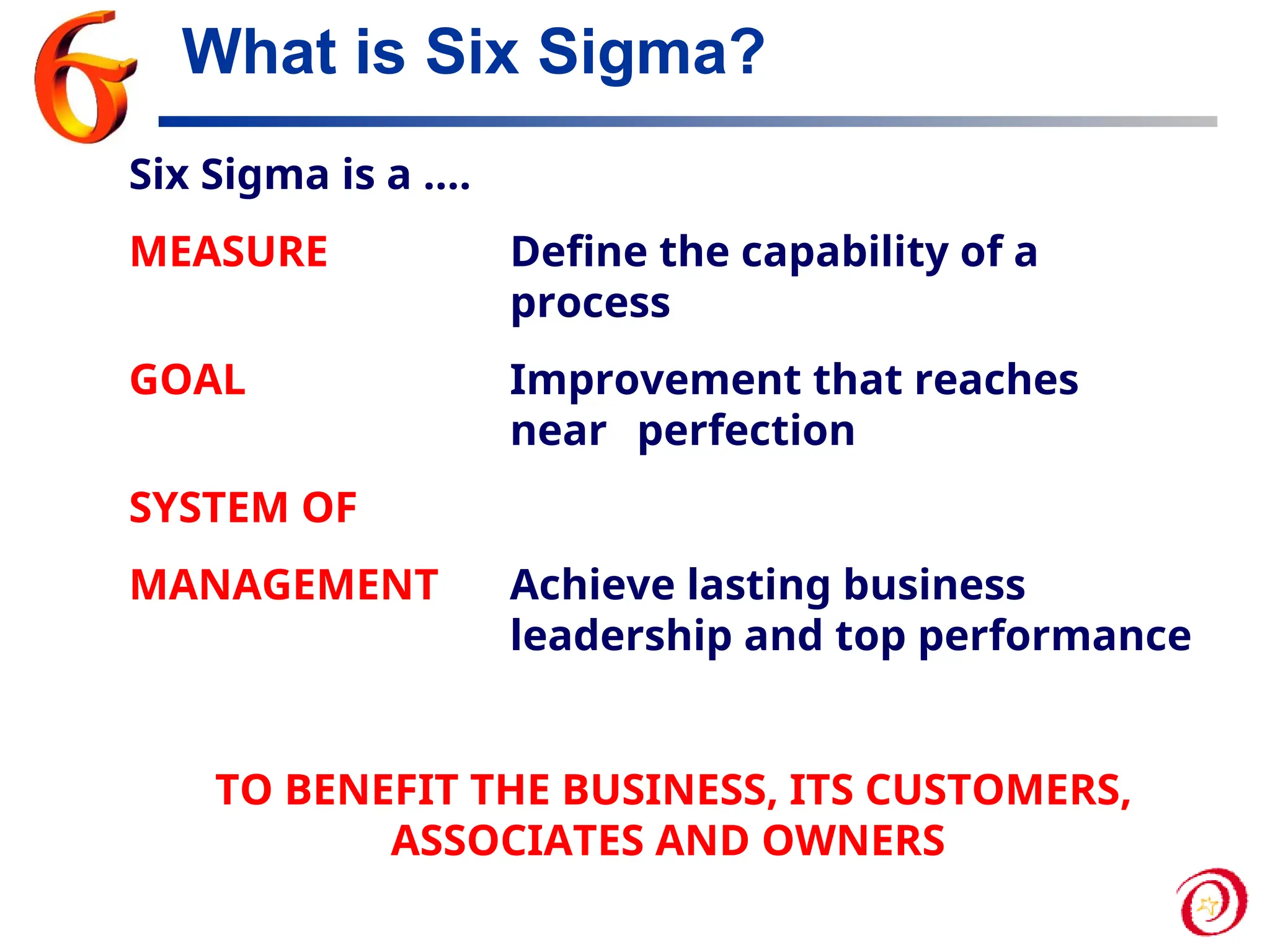 six sigma brochure and details of the course | PPT