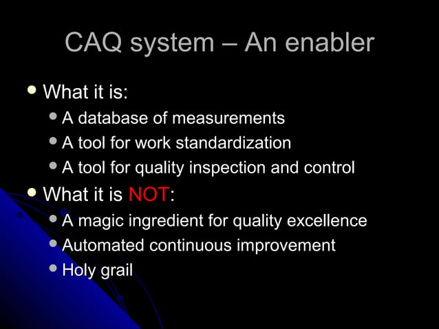 CAQ System | PPT