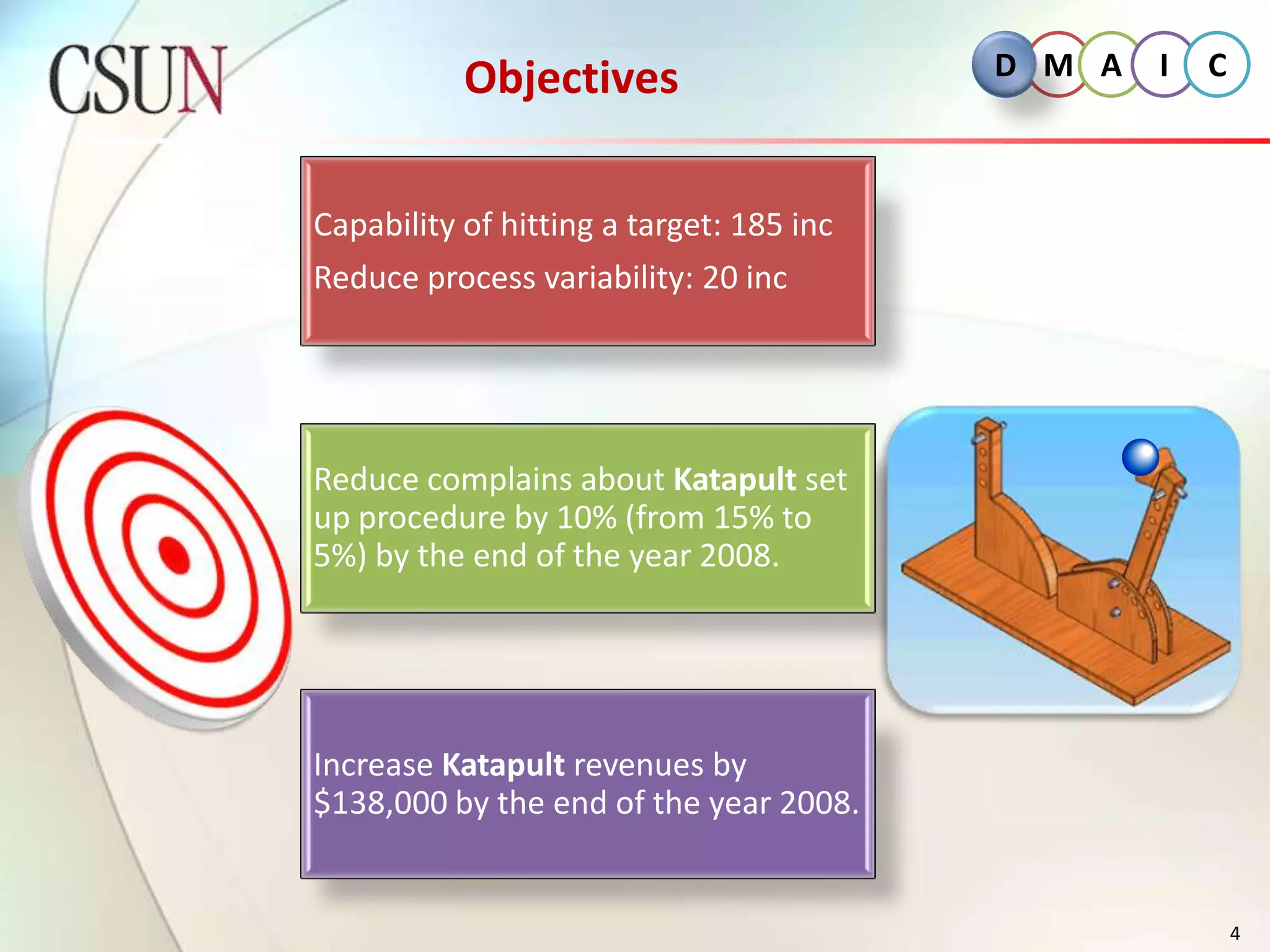 Six sigma green belt - catapult project | PPSX