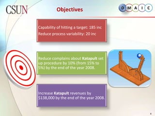 Six sigma green belt - catapult project | PPSX