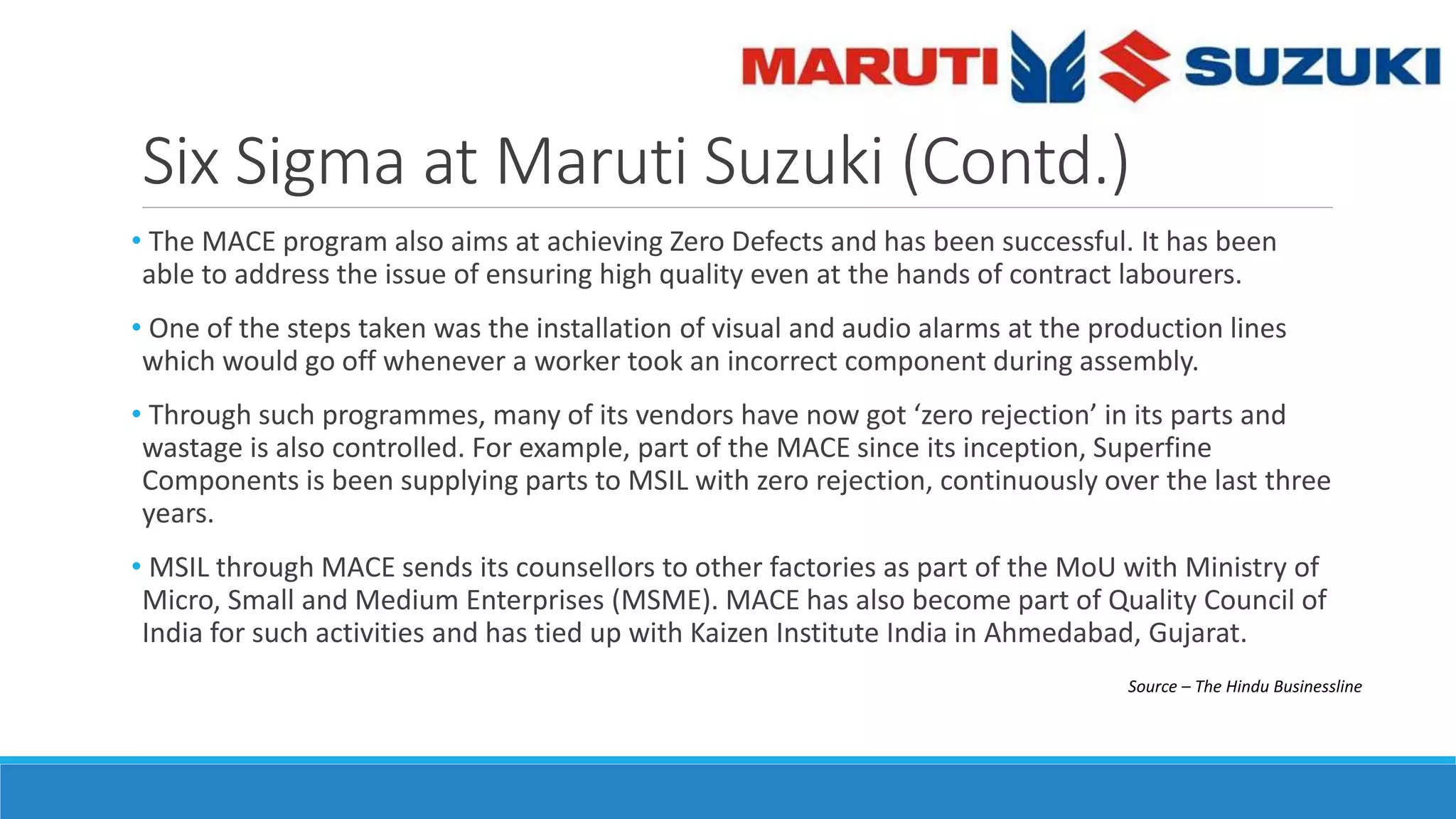 Six sigma in automobile Industry | PPTX