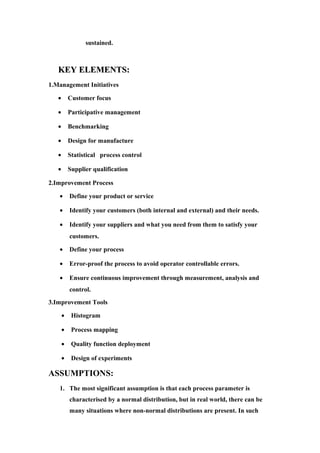 Six sigma full report | DOC
