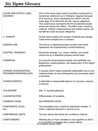 Six Sigma Glossary | PDF