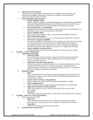 Six sigma green belt | PDF