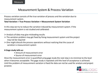 Six Sigma Green Belt Training Part 8 | PPT
