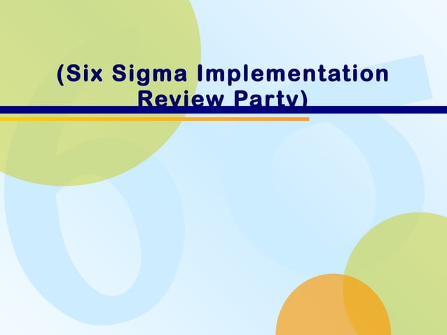 Six Sigma Implementation | PPT
