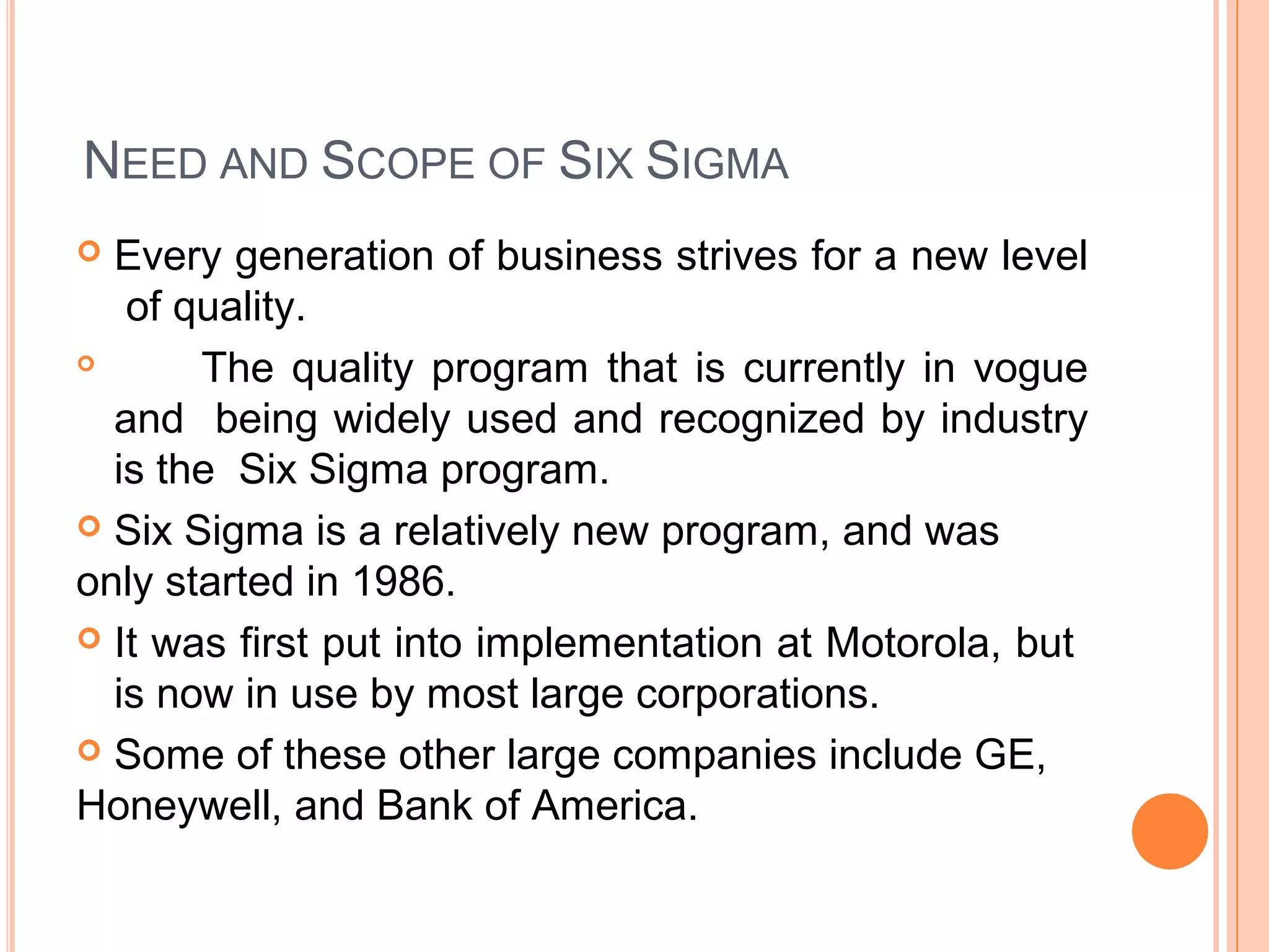 Six sigma in 10 steps | PPT