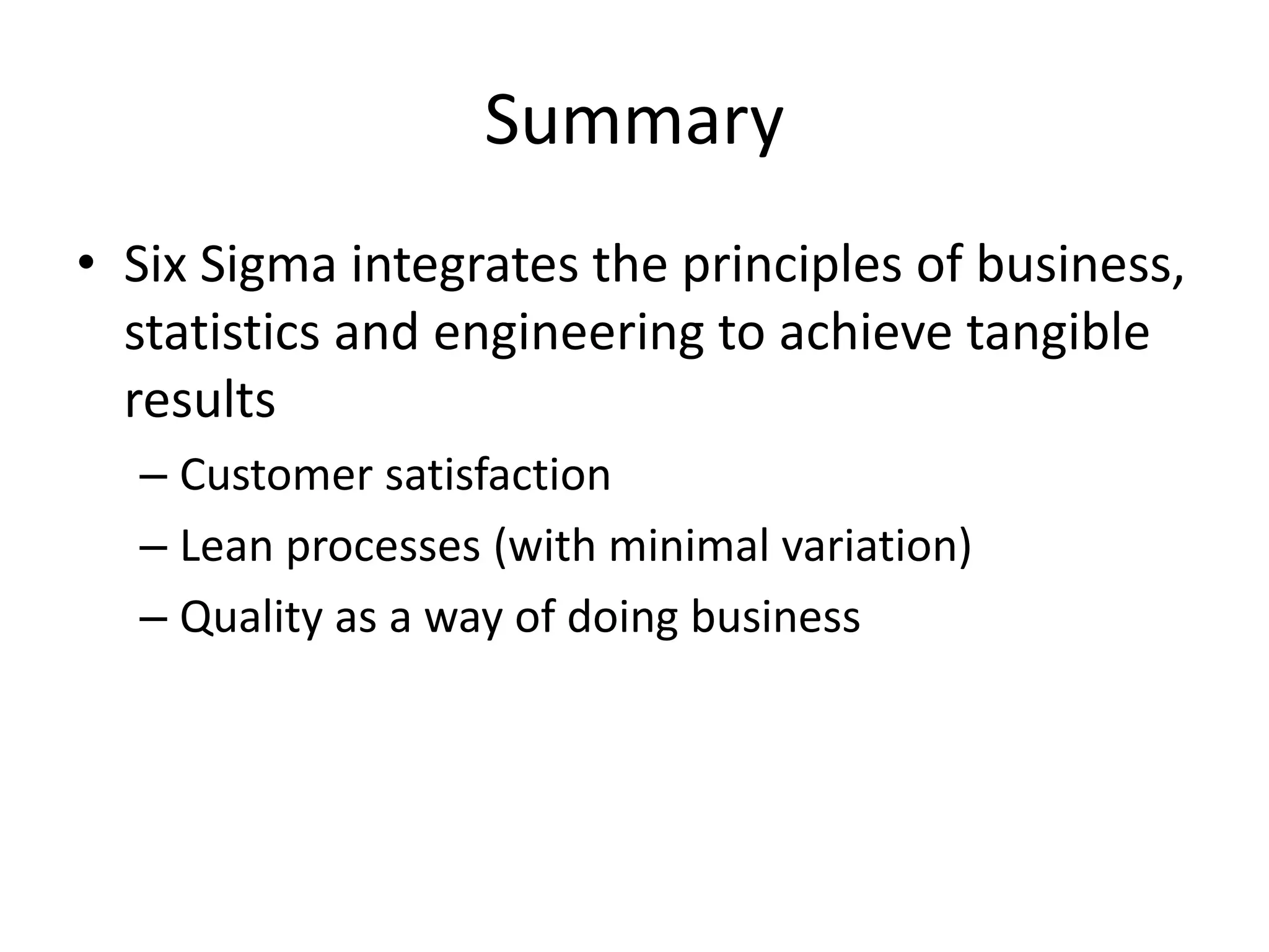 Six sigma in manufacturing industry | PPTX