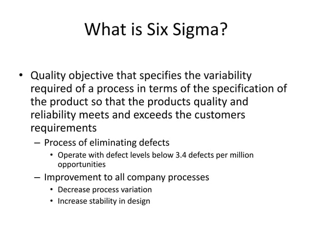 Six sigma in manufacturing industry | PPTX