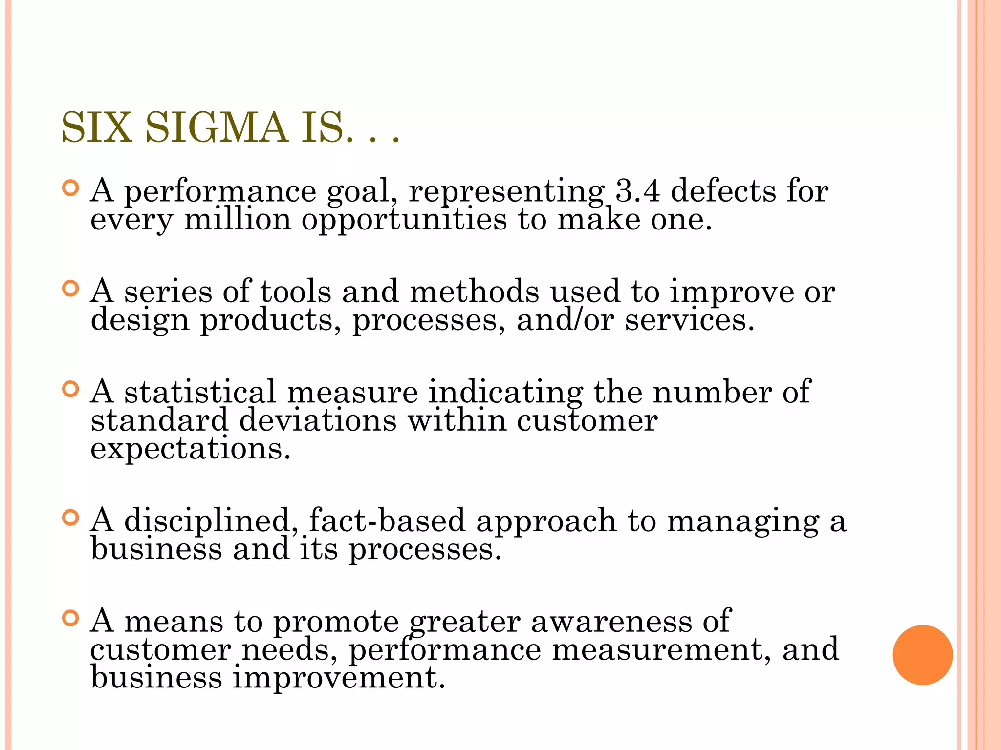 Six Sigma Introduction | PPT