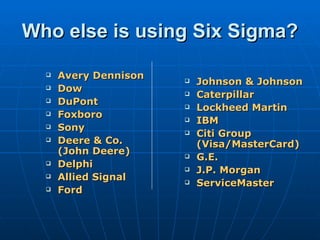 Six sigma | PPT