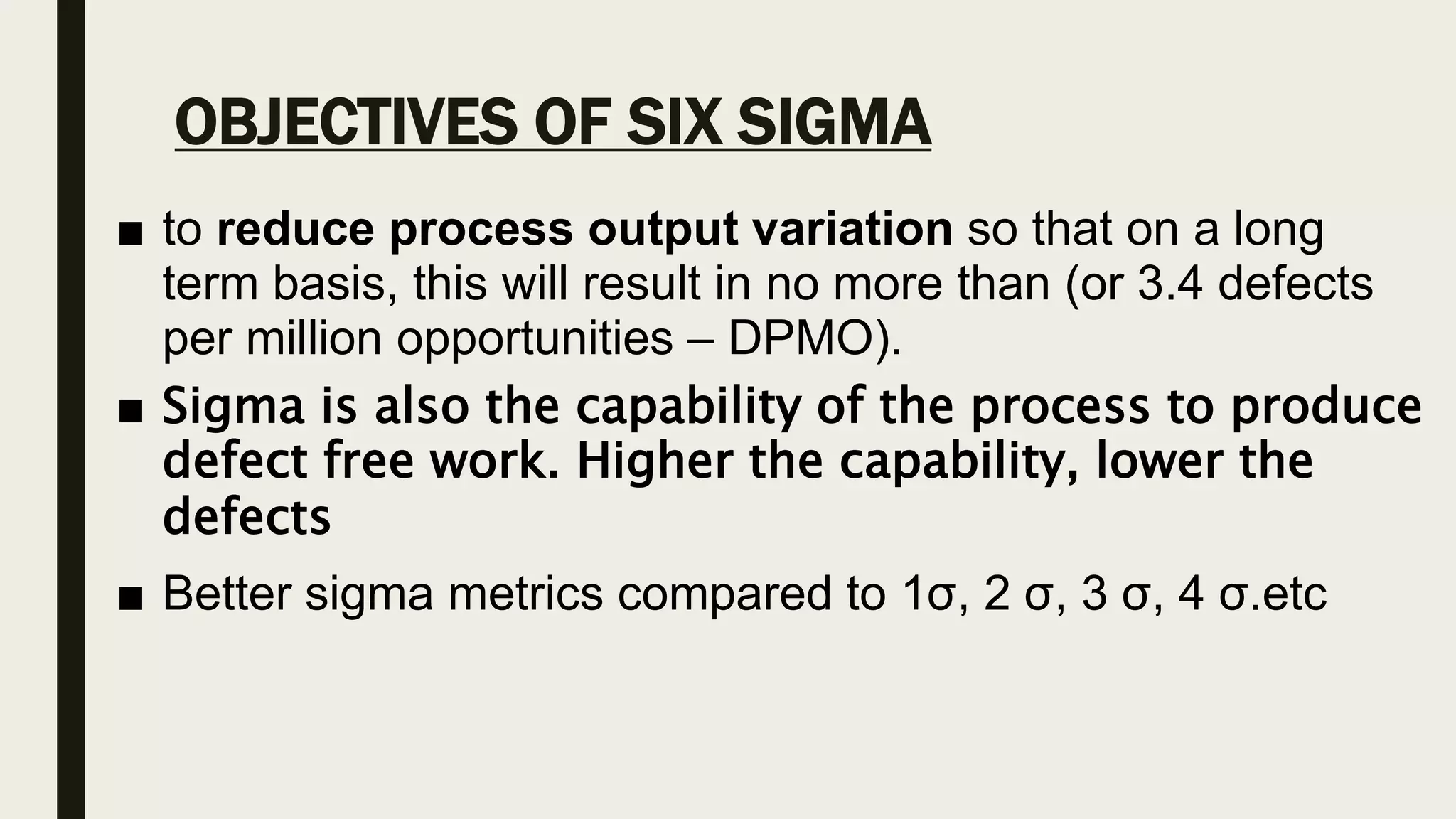 Six sigma metrics | PPTX