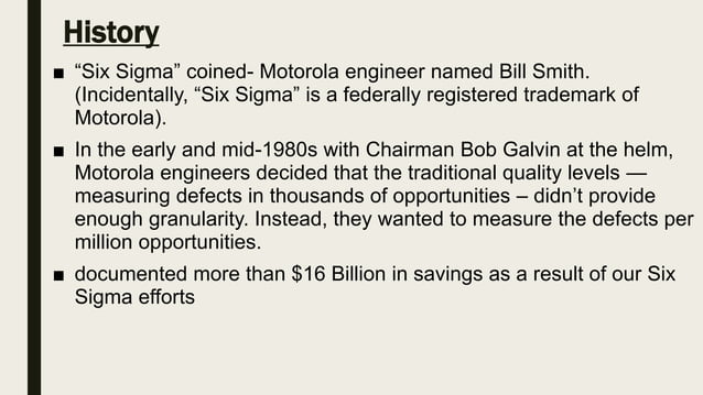 Six sigma metrics | PPTX