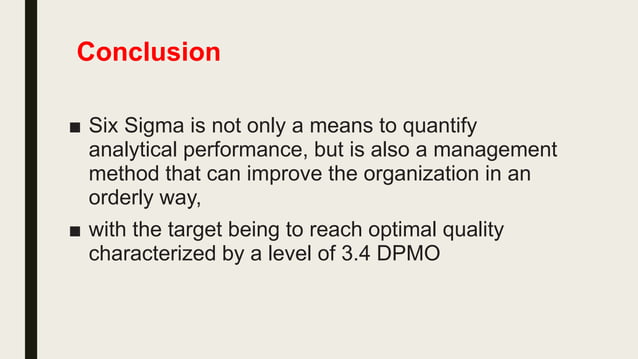 Six sigma metrics | PPTX