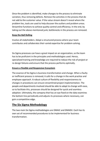 Six sigma Courses | PDF