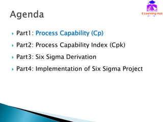 Six sigma part1: Process capability | PPTX