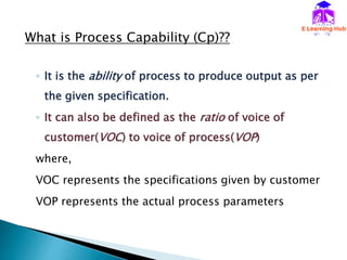 Six sigma part1: Process capability | PPTX