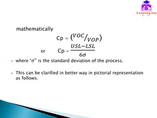 Six sigma part1: Process capability | PPTX