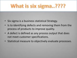 Six sigma ppt | PPTX