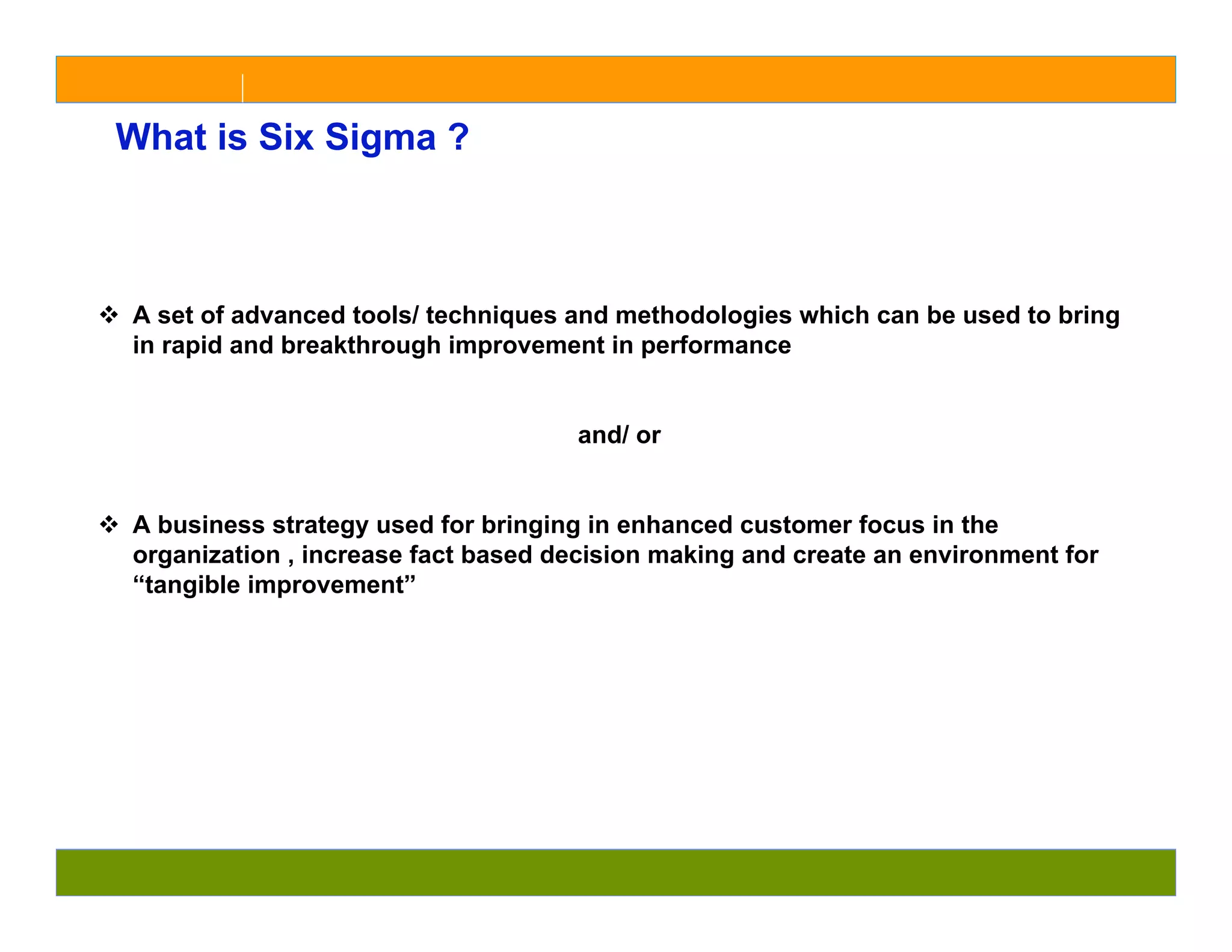 Six Sigma Presentation | PPT