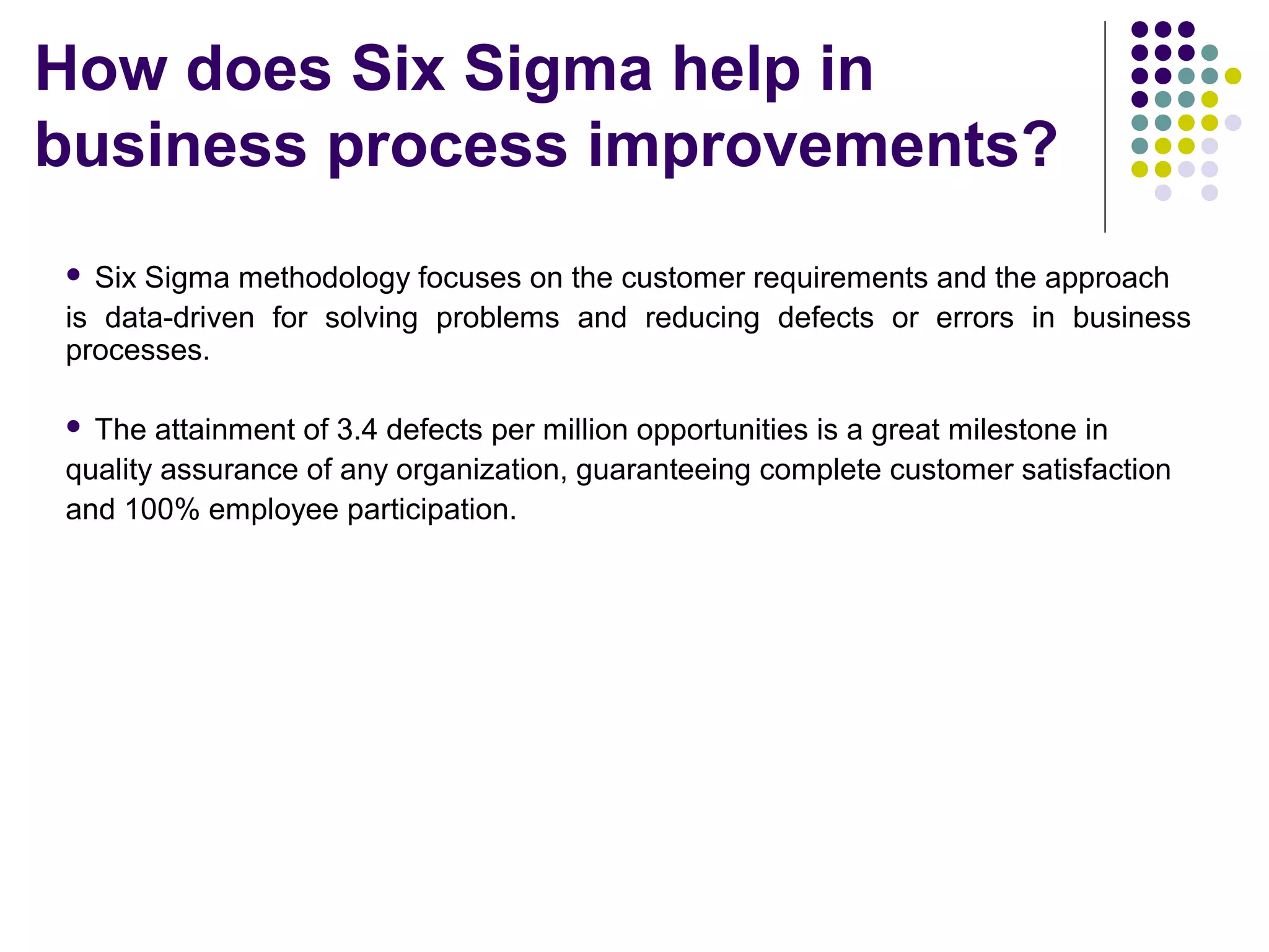 Six sigma - learn 6 sigma steps | PPT