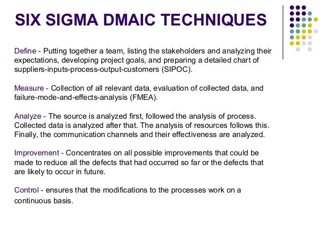 Six sigma - learn 6 sigma steps