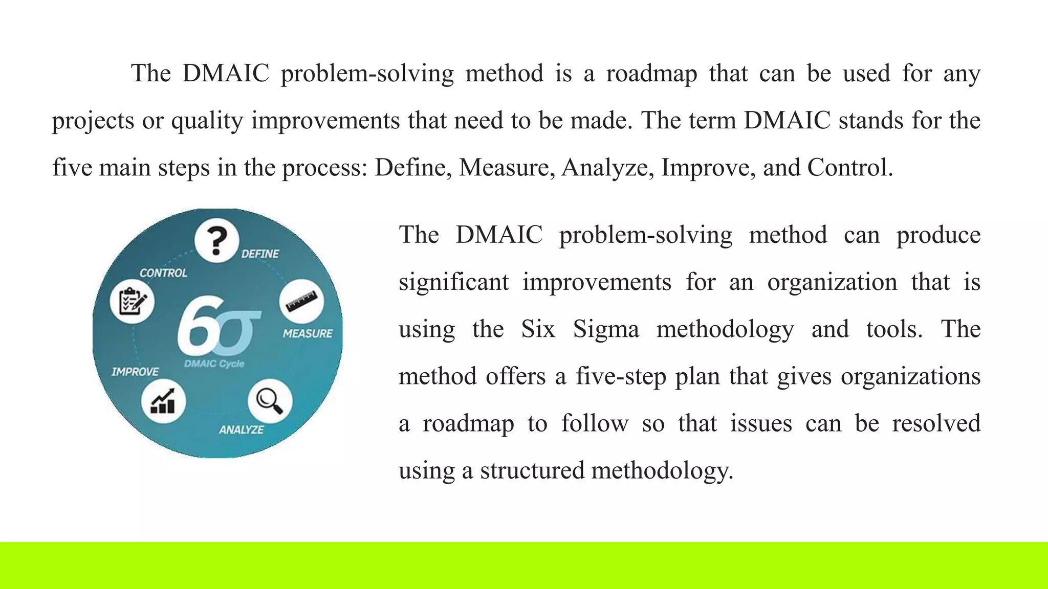 Six sigma problem solving | PPTX