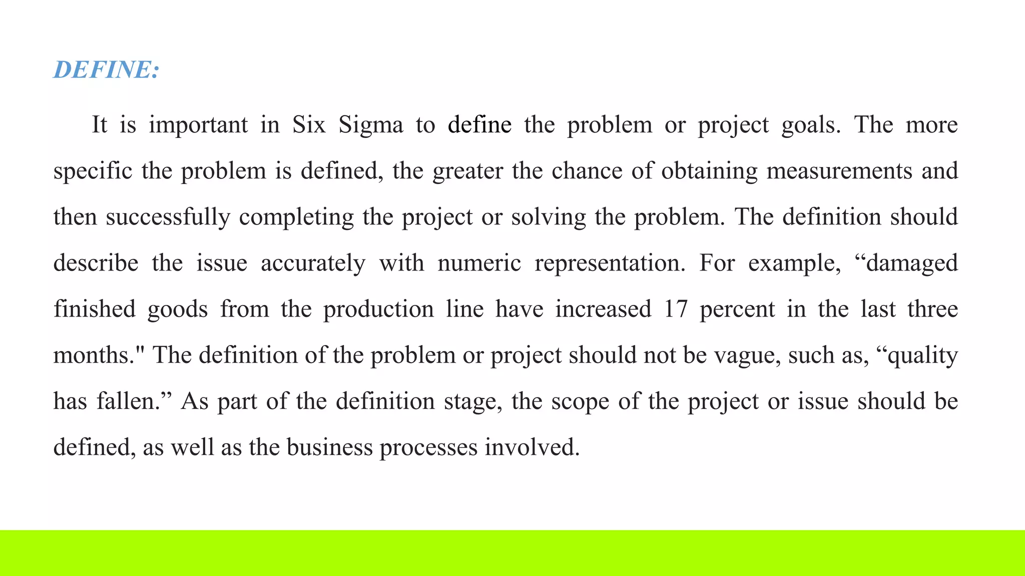 Six sigma problem solving | PPTX