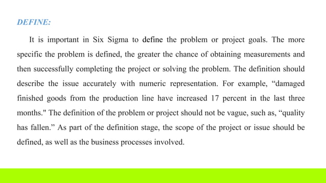 Six sigma problem solving | PPTX