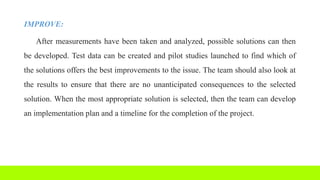 Six sigma problem solving | PPTX