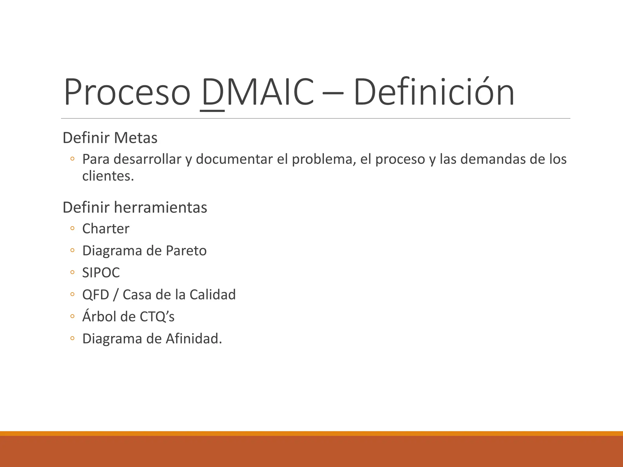 Six Sigma Process and the dmaic metodo process | PPT