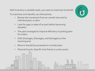 Six Sigma Quality - Inventory | PPTX