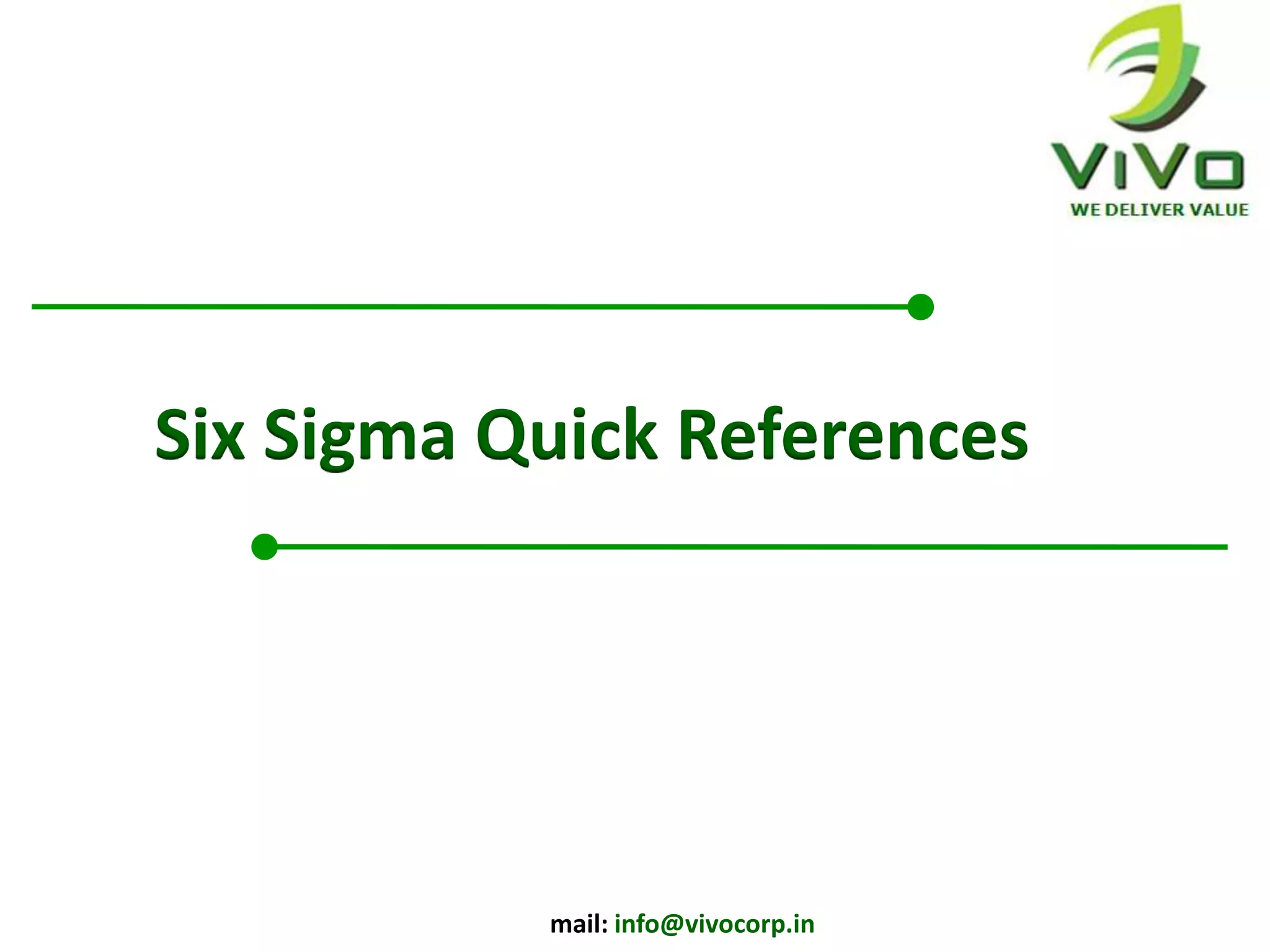 Six sigma quick references | PPT