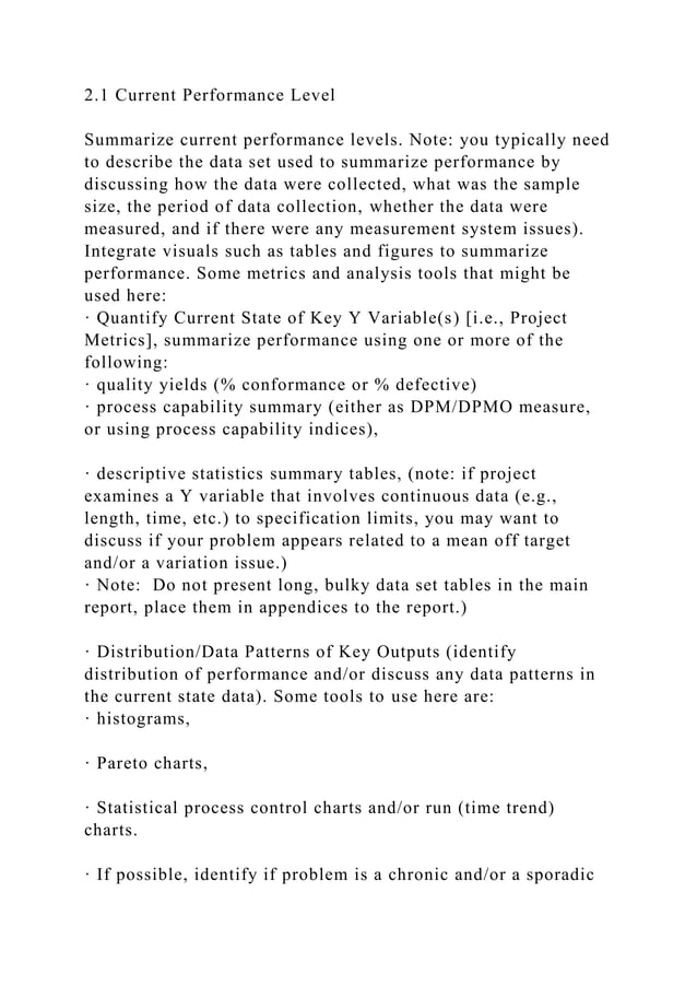 Six Sigma ReportHammettSix Sigma DMAIC Project Report Templa.docx ...