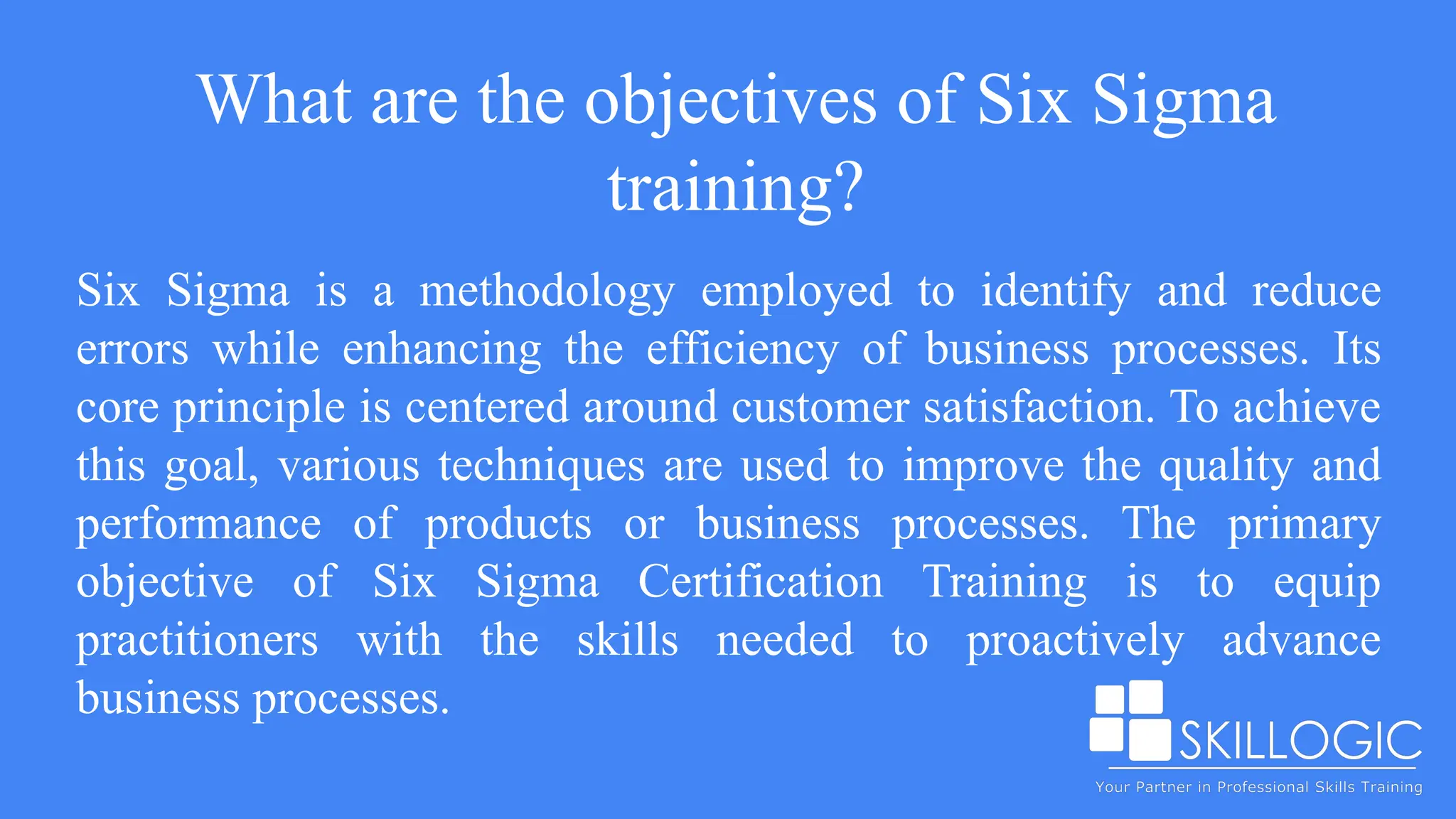 Six Sigma Training Course in Bangalore.. | PPT