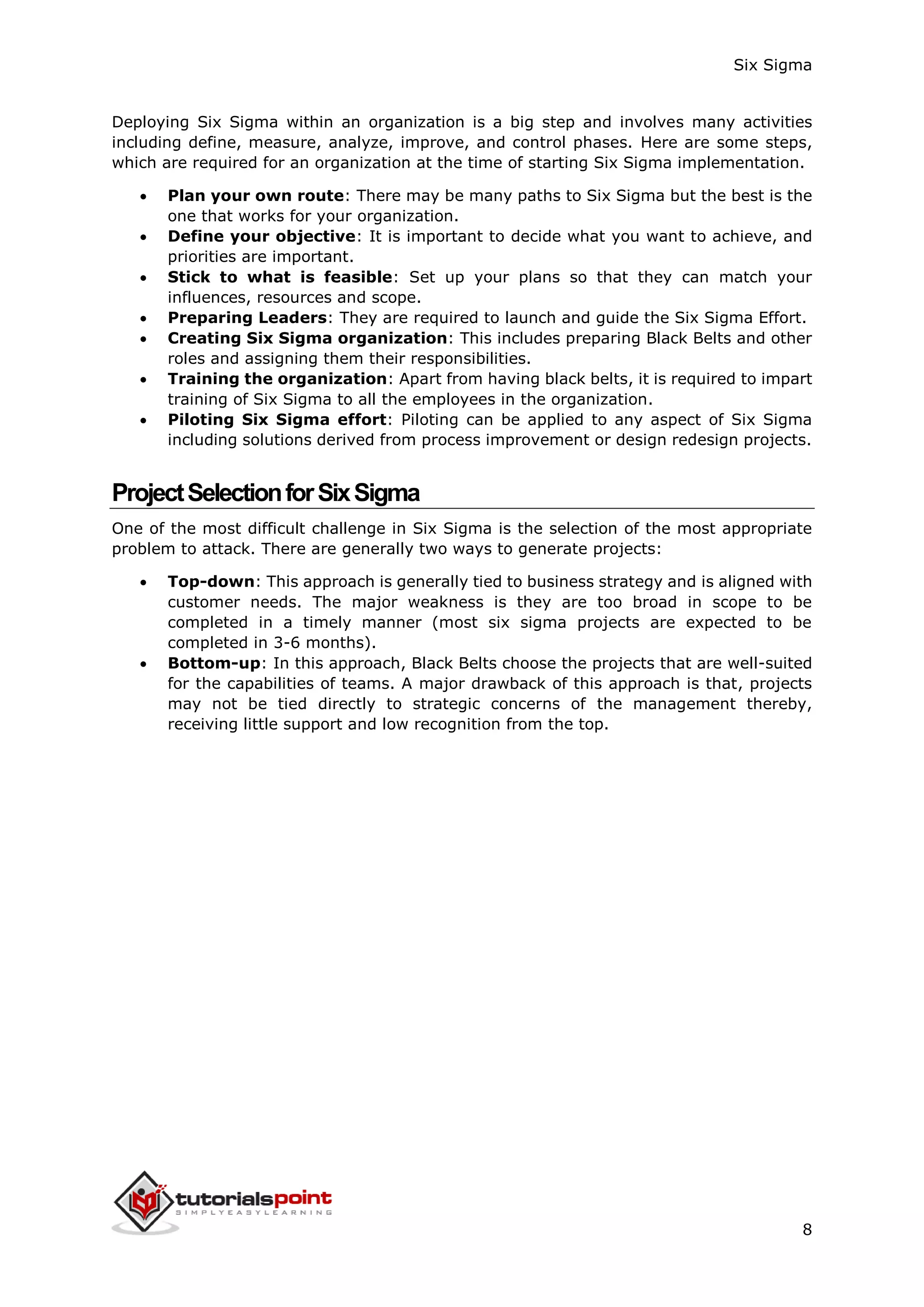 Six sigma tutorial | PDF