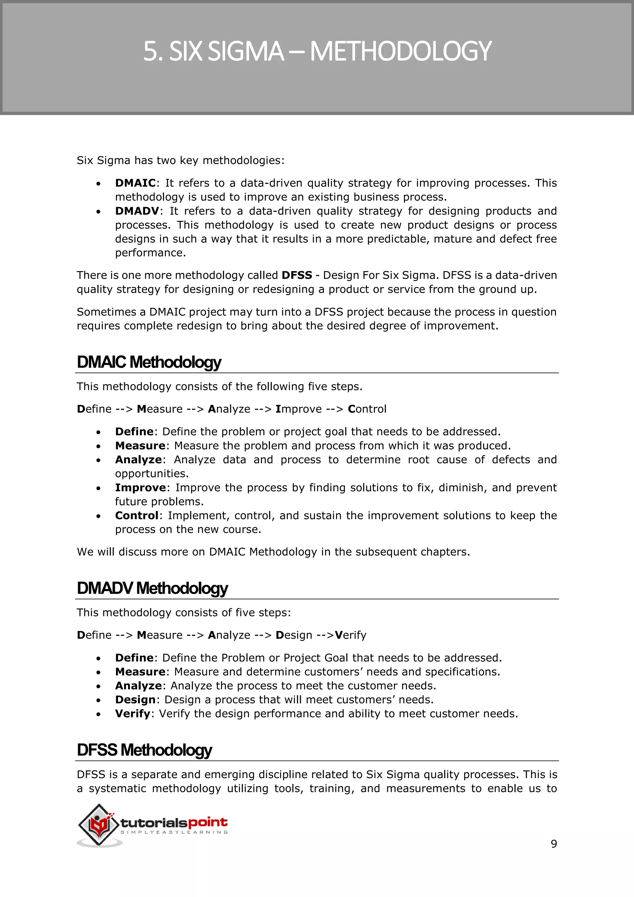 Six sigma tutorial | PDF