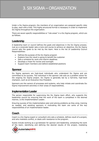 Six sigma tutorial | PDF